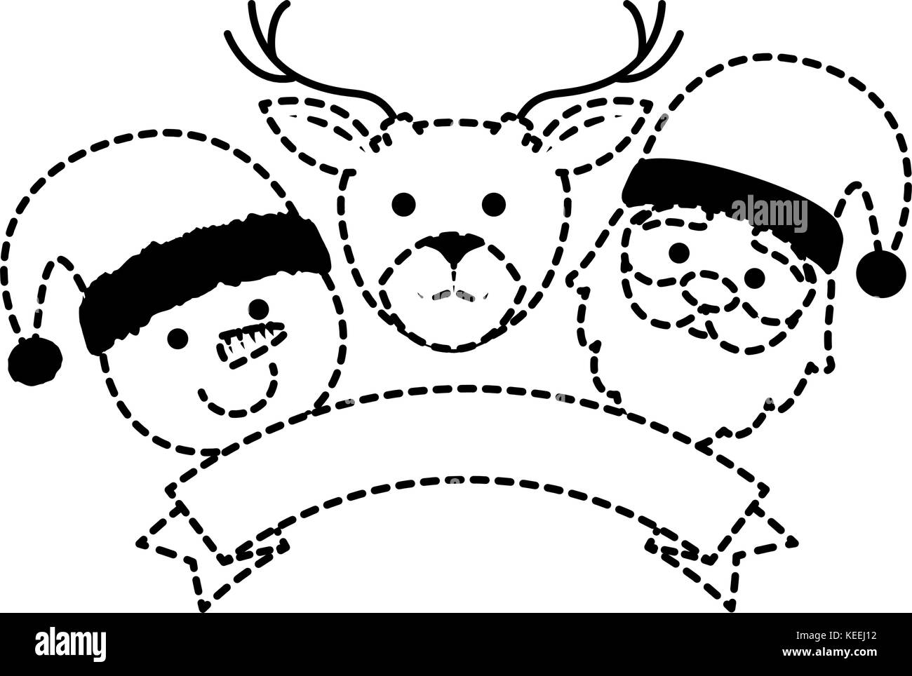 group of Christmas characters Stock Vector Image & Art - Alamy