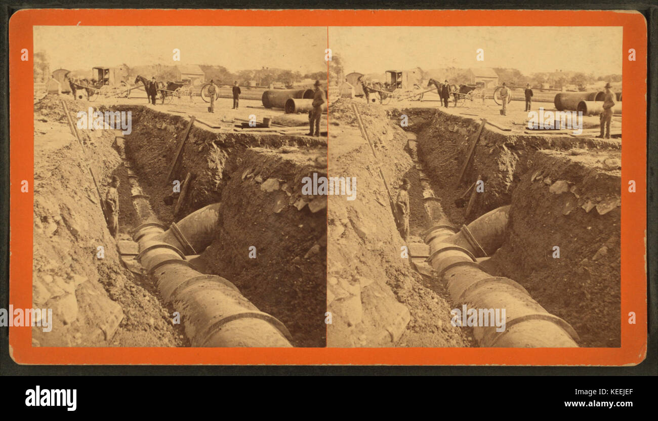 Connection of the Sudbury River pipeline with 48 outer pipe at effluent ...