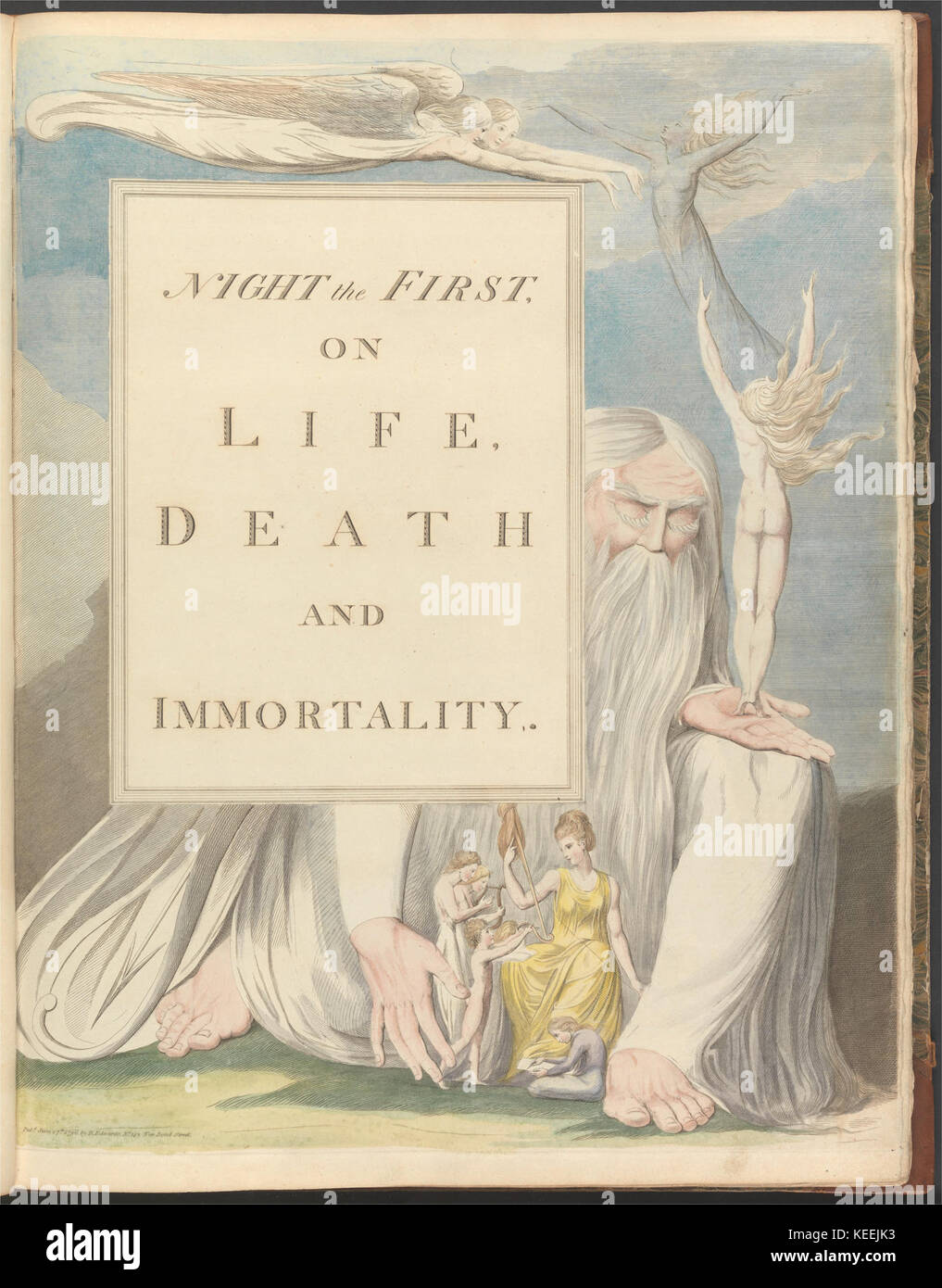 William Blake Young's Night Thoughts, Title Page, Night the First, On ...