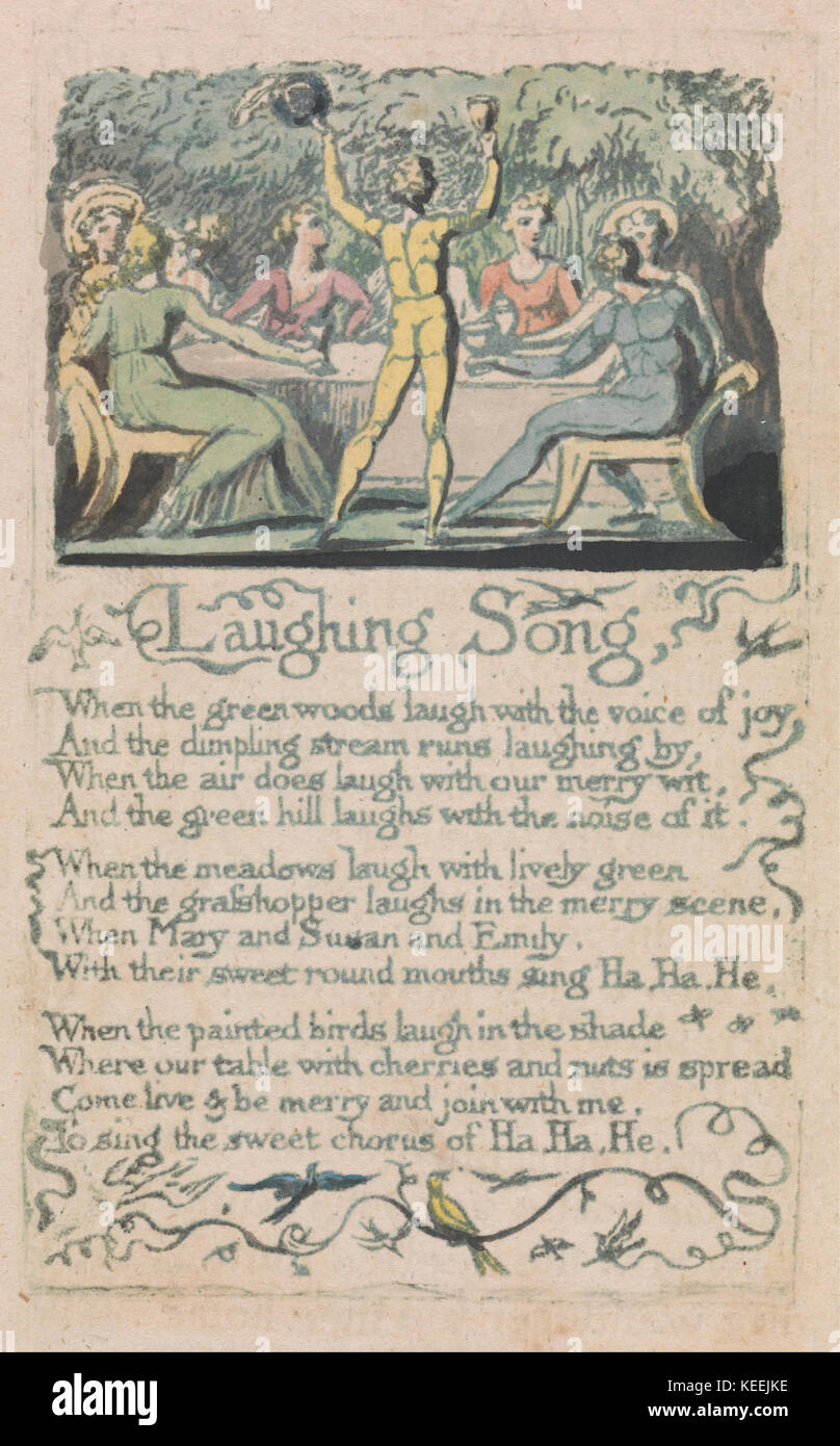 William Blake Songs of Innocence and of Experience, Plate 14, Laughing ...