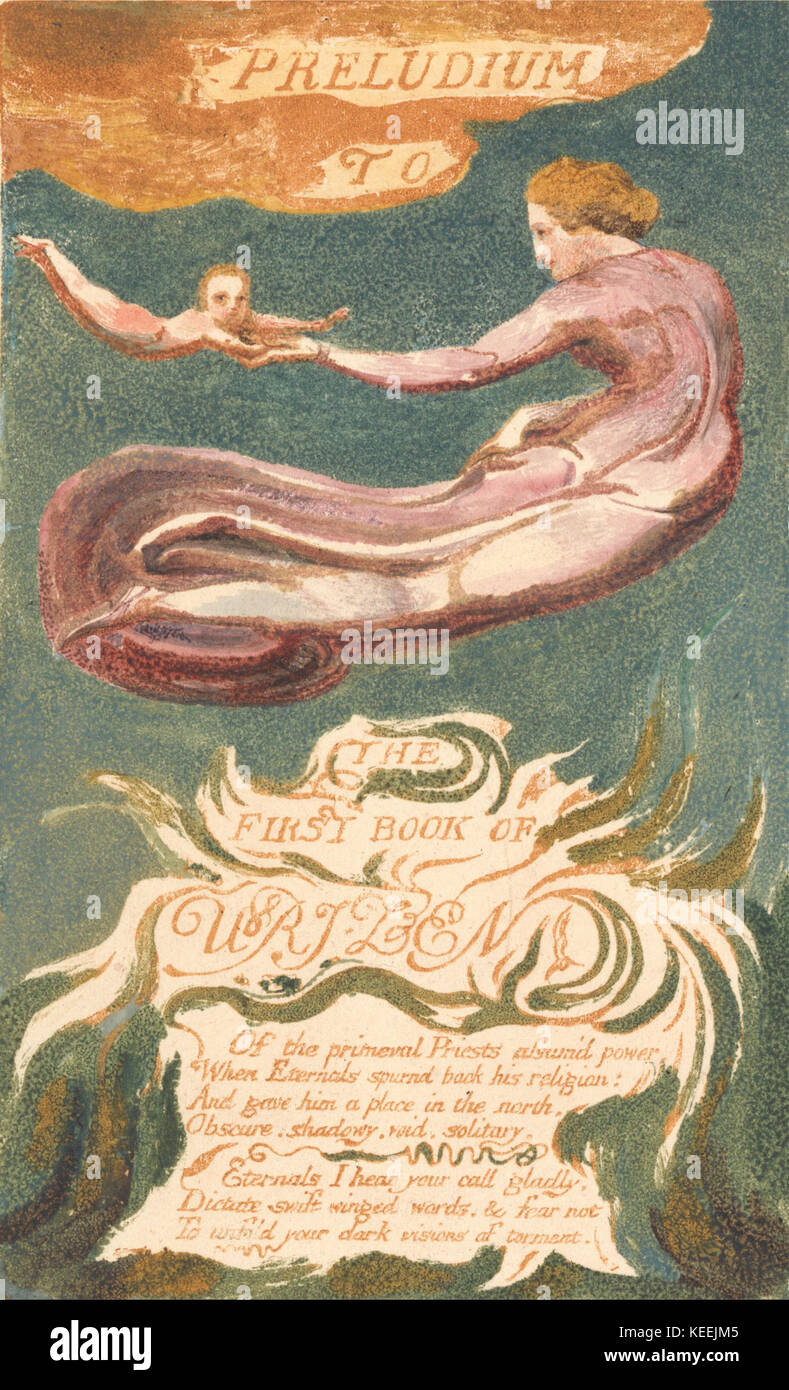 William Blake The First Book of Urizen, Plate 2, Preludium to the Book ...