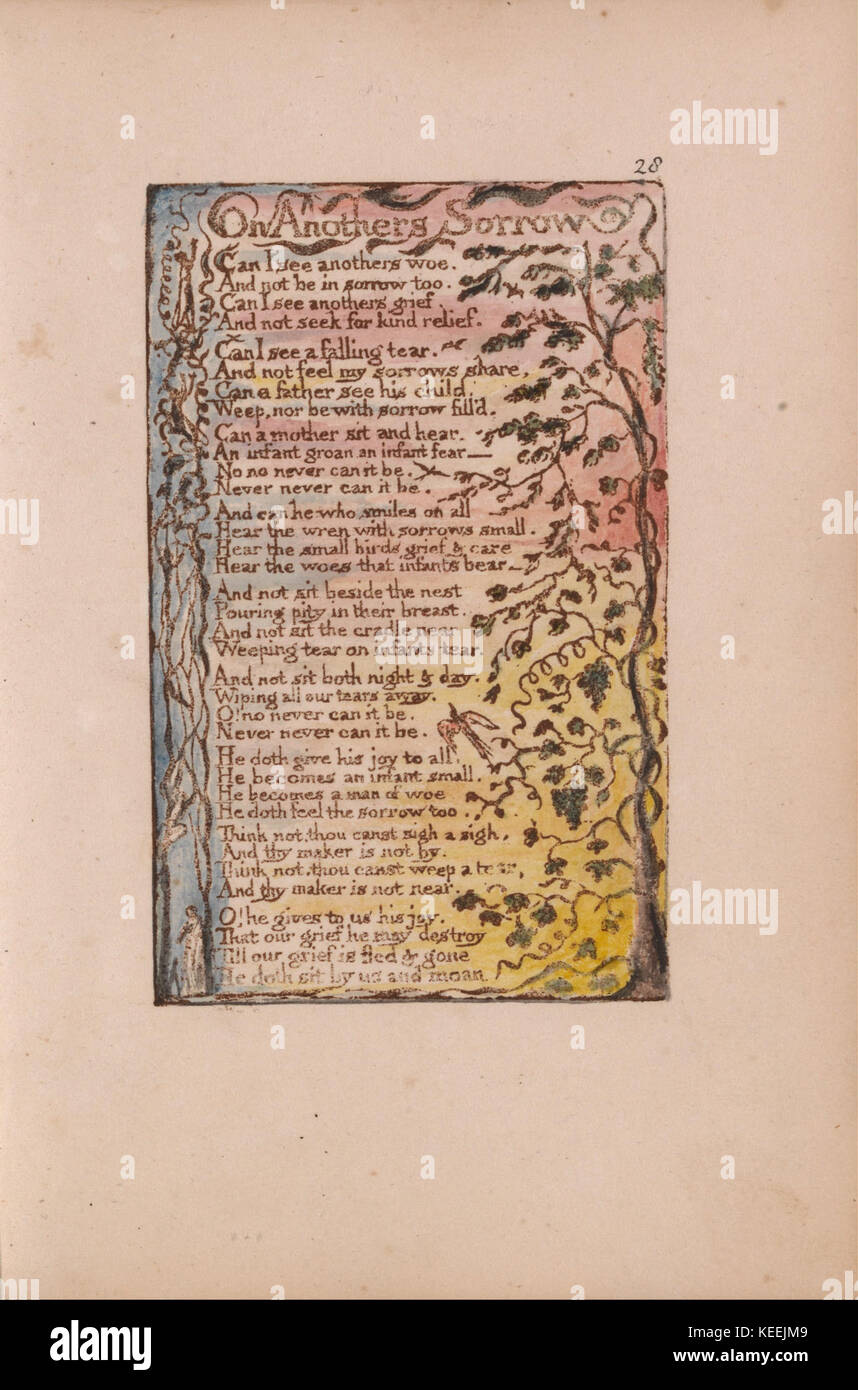 William Blake Songs of Innocence and of Experience, Plate 28, On ...