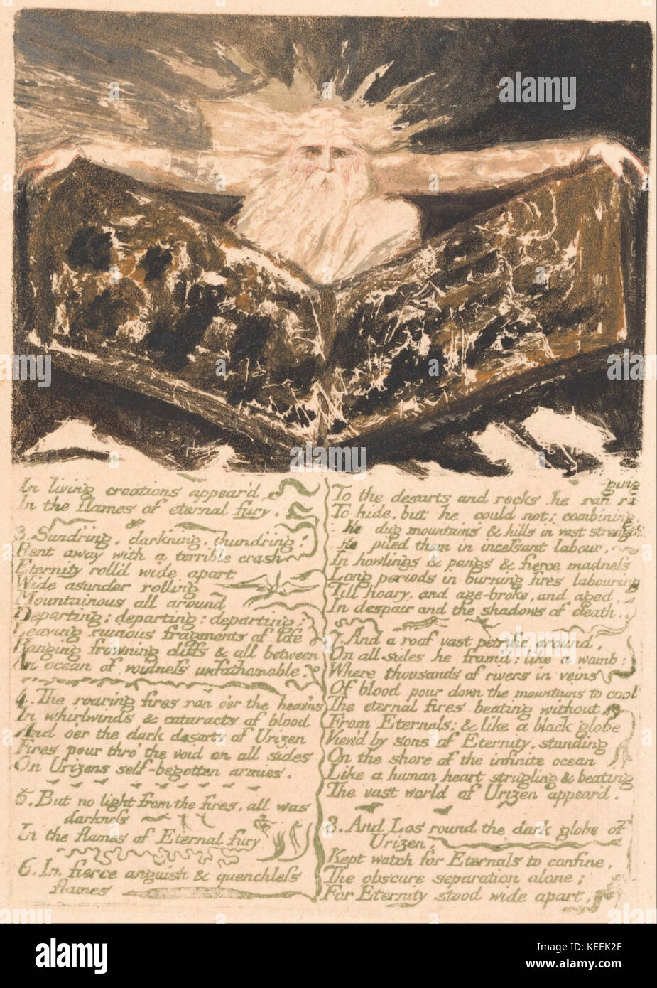 An engraving by William Blake from 'The First Book of Urizen ...