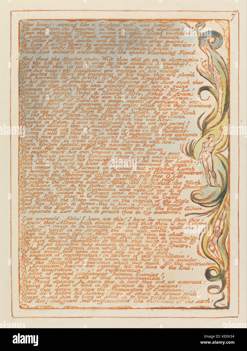 William Blake Jerusalem, Plate 7, Was living panting Stock Photo - Alamy
