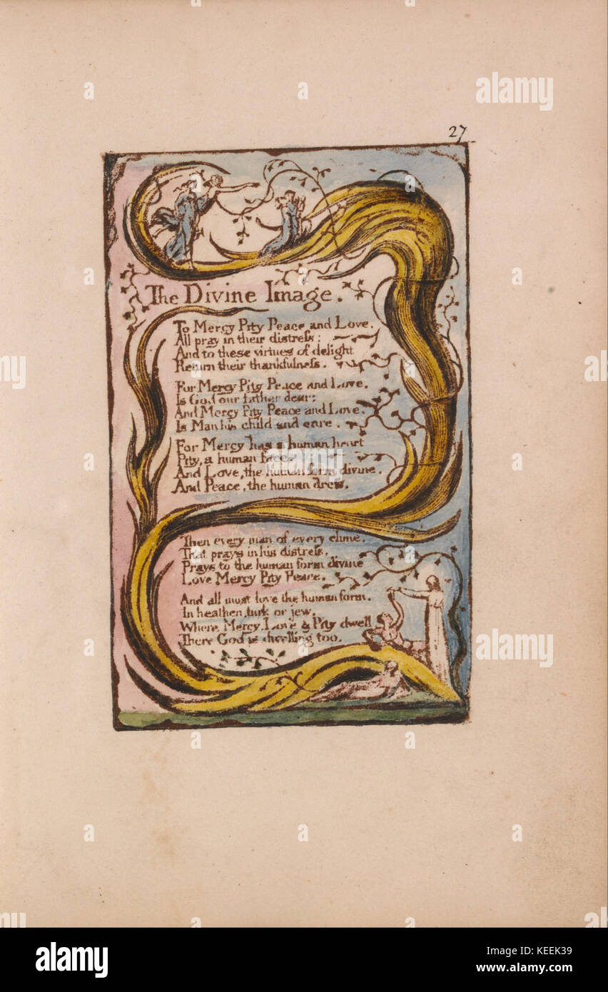 Plate 27 of William Blake's 'Songs of Innocence and of Experience ...