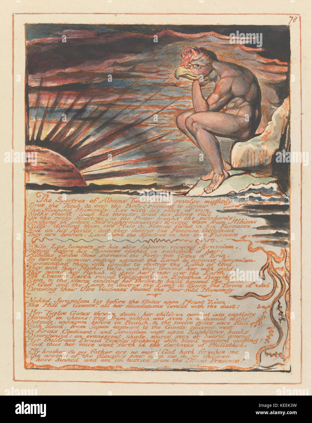 William Blake Jerusalem, Plate 78, The Spectres of Stock Photo - Alamy