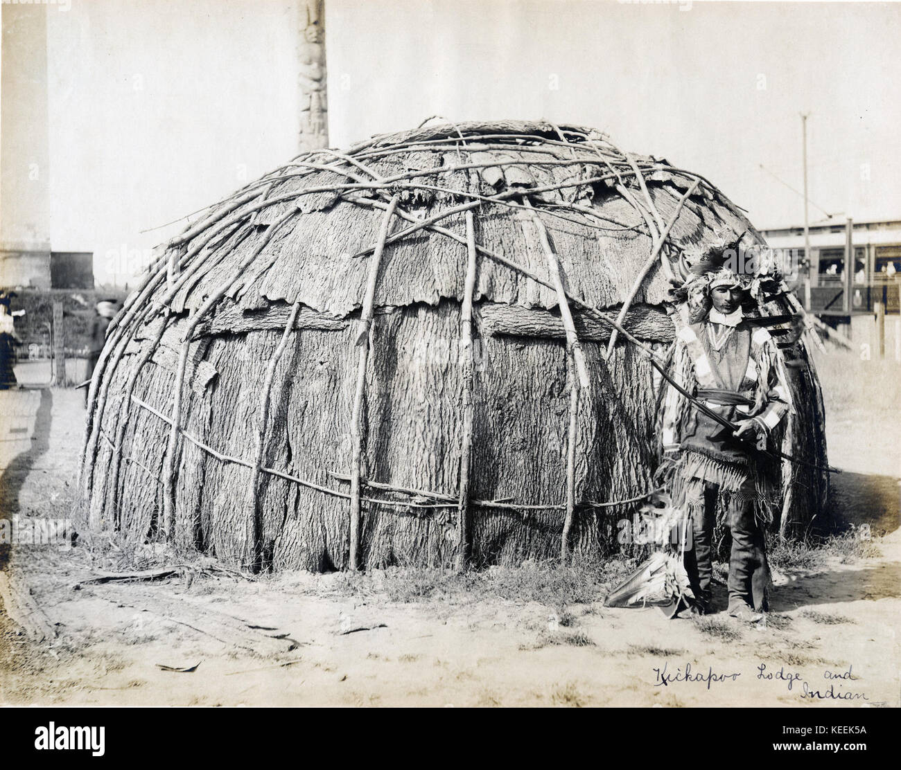 Kickapoo Lodge and Indian. (Exhibit in the Department of Anthropology ...