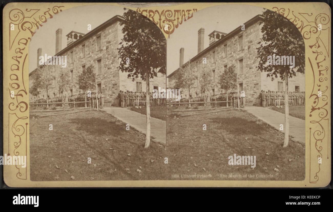 Clinton prison, The march of the convicts. , by Stoddard, Seneca Ray ...