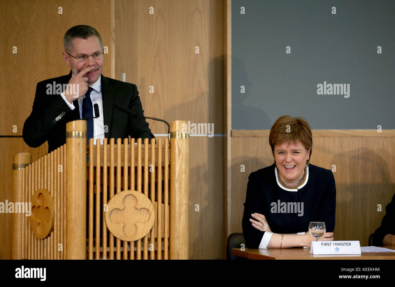 Cabinet Secretary for Finance Derek Mackay and First Minister Nicola ...