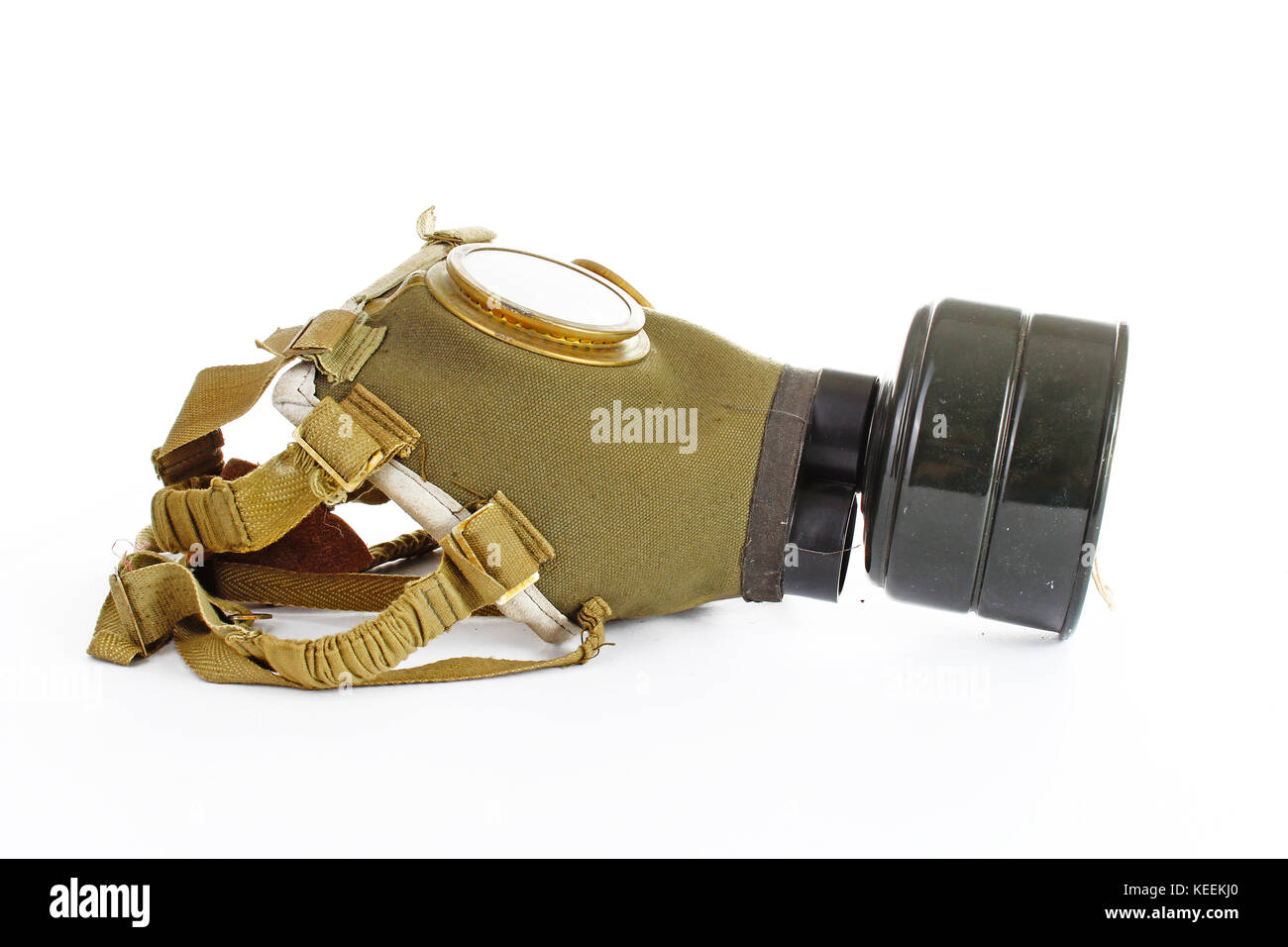 WW2 World War 2 II gas mask real vintage green breathing gas mask Stock ...