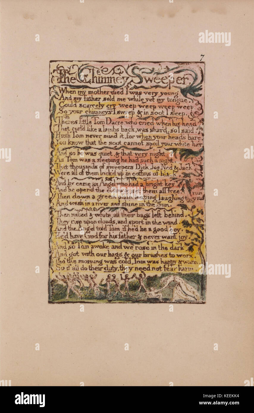 William Blake Songs of Innocence and of Experience, Plate 7, The ...