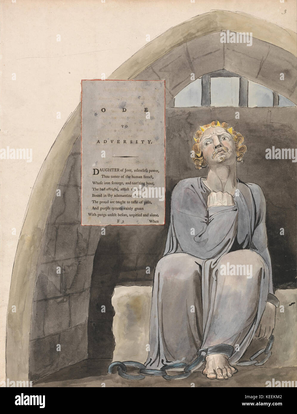 William Blake The Poems of Thomas Gray, Design 37, Ode to Adversity ...