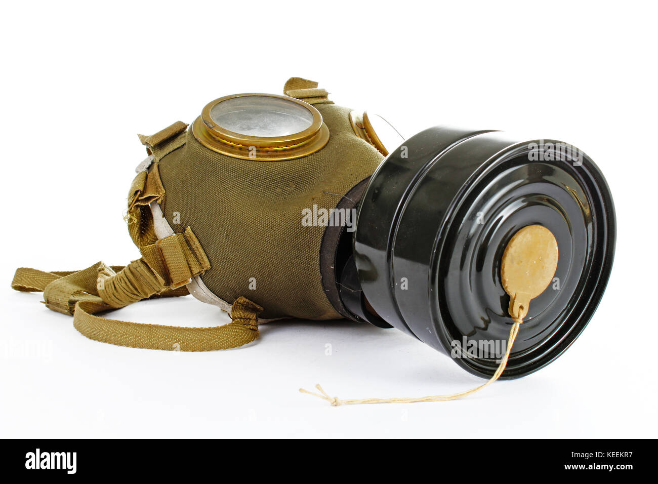 WW2 World War 2 II gas mask real vintage green breathing gas mask Stock ...