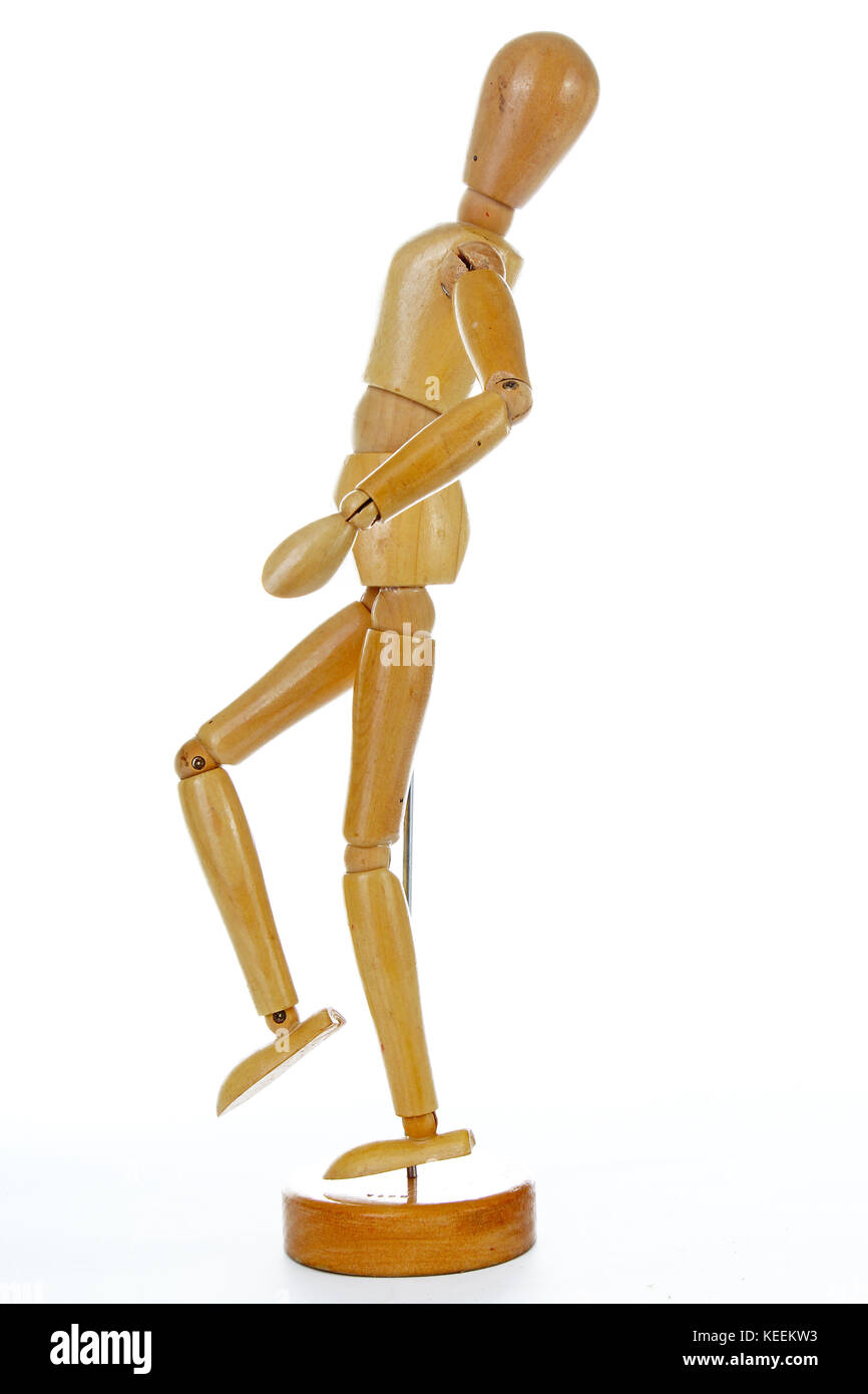 Wooden draw figurine model drawing tool statue Stock Photo - Alamy