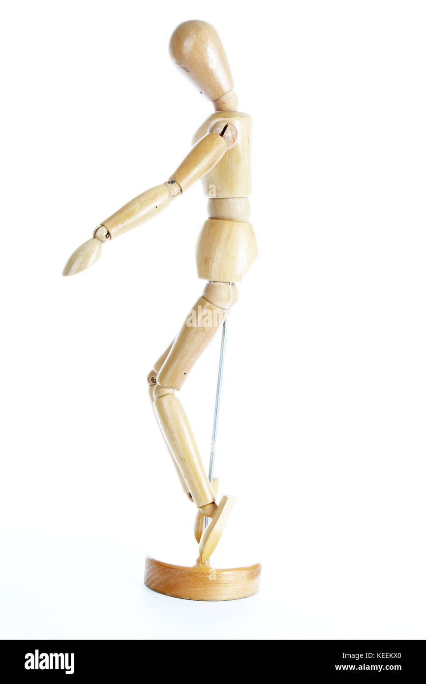 Wooden draw figurine model drawing tool statue Stock Photo - Alamy