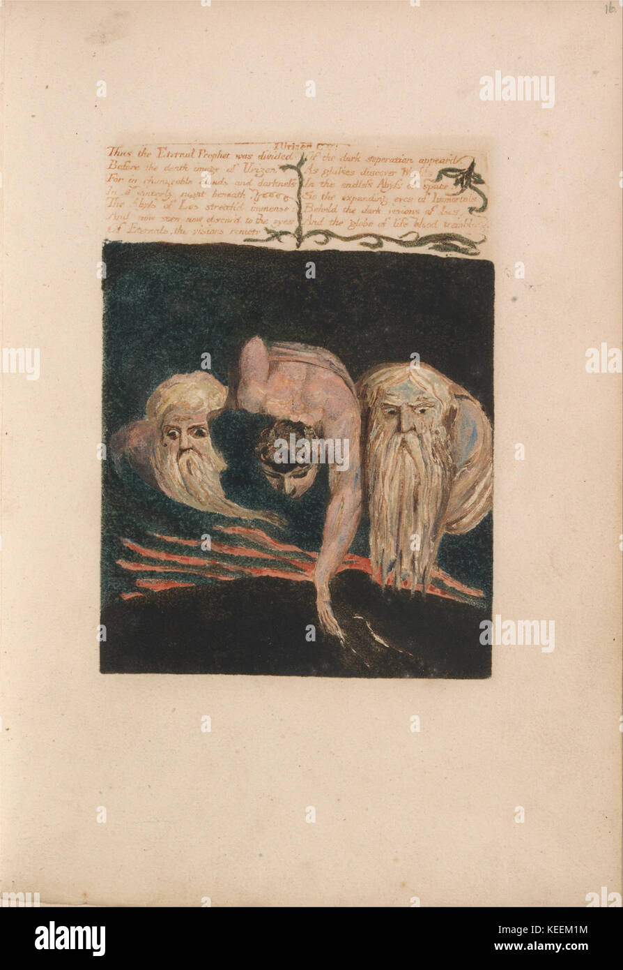 William Blake The First Book of Urizen, Plate 20, Thus the Eternal ...