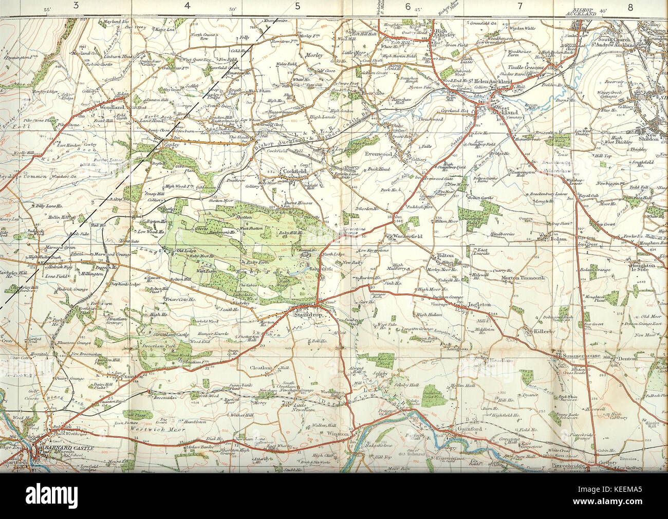 Map of darlington hi-res stock photography and images - Alamy