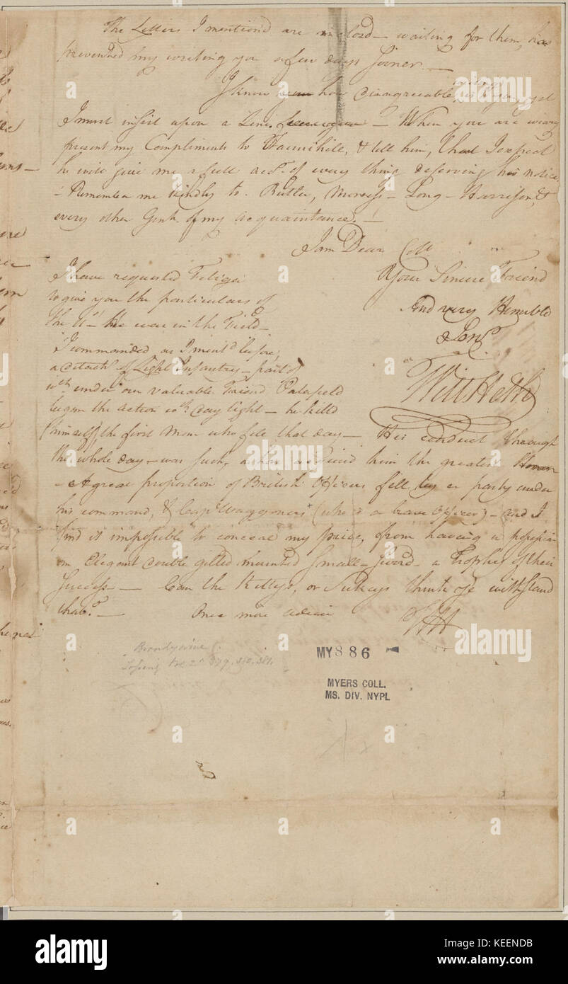 Heth, William. On our march 25 miles from Philadelphia. To Morgan (NYPL ...