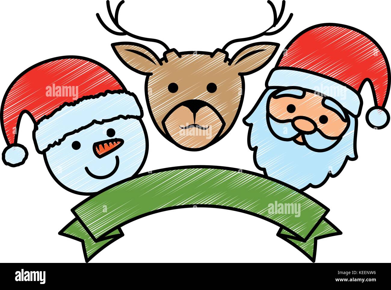 group of Christmas characters Stock Vector Image & Art - Alamy