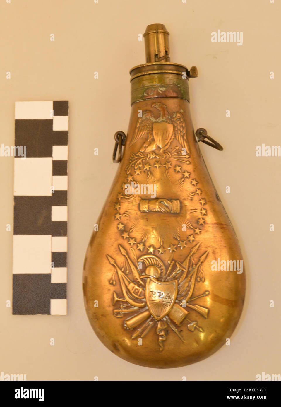 Peace Flask Powder Flask by N.P. Ames Stock Photo - Alamy