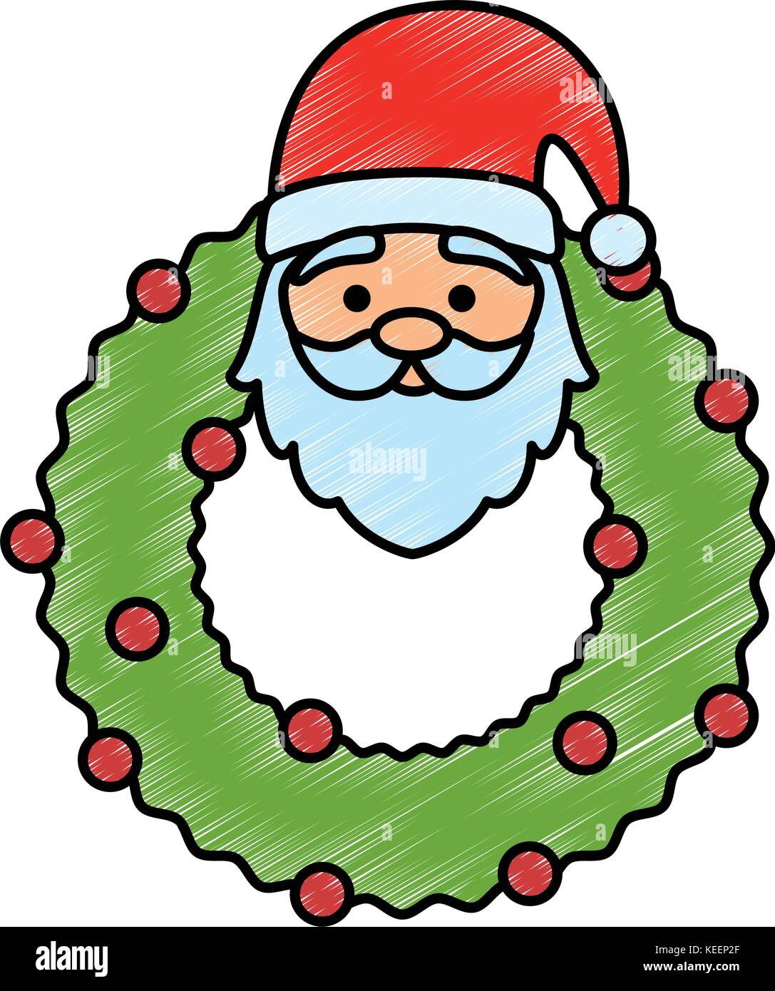 crown with cute santa claus character Stock Vector Image & Art - Alamy