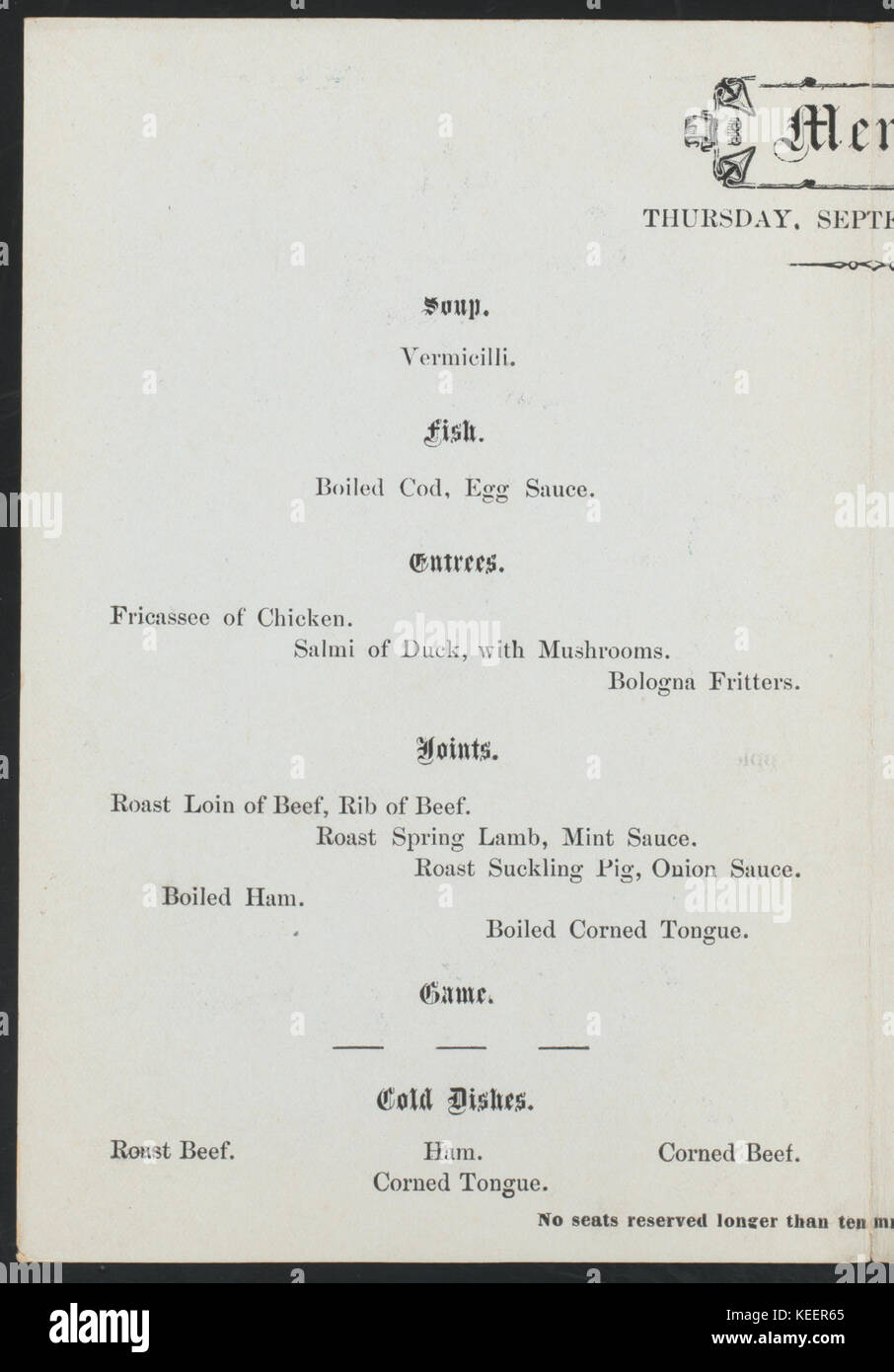 DAILY MENU (held by) THE HALIFAX (at) HALIFAX,N.S. ( FOREIGN,(HOTEL ...