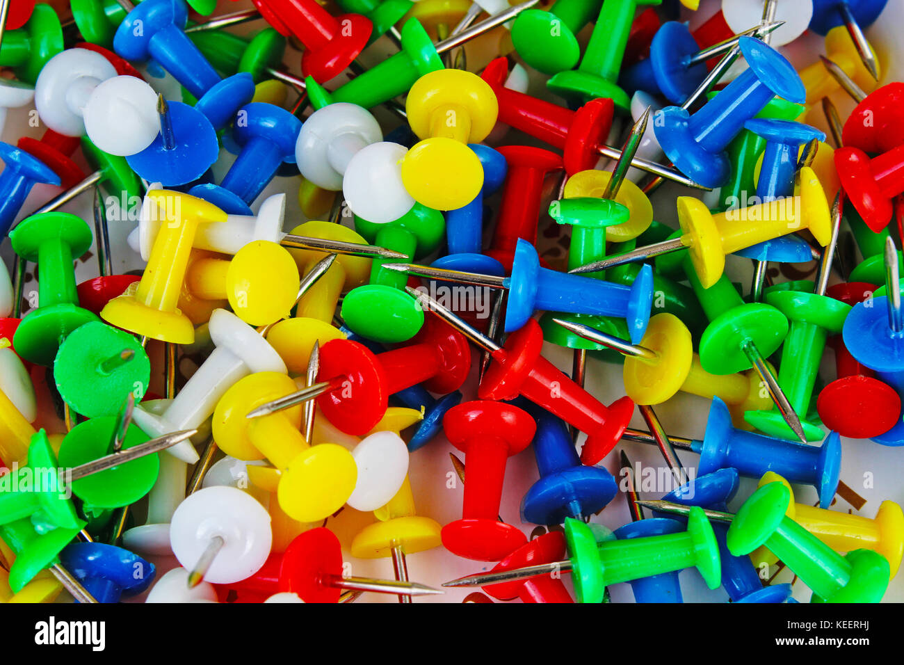 Pin closeup texture pattern background. Colorful pins Stock Photo - Alamy