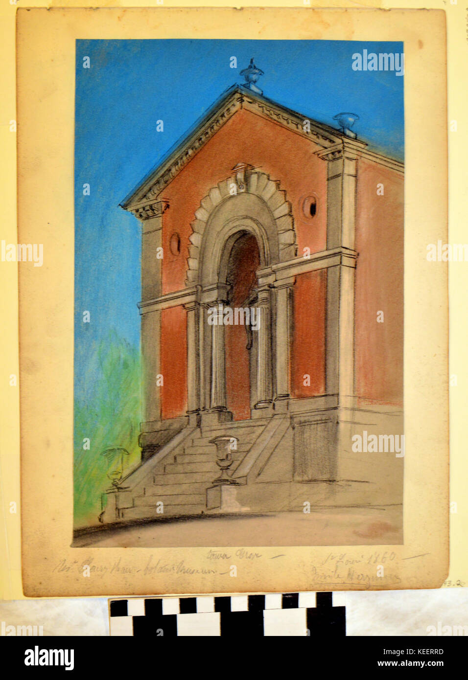 Pastel Drawing Mr. Henry Shaw Botanic Museum by Emile Herzinger Stock ...