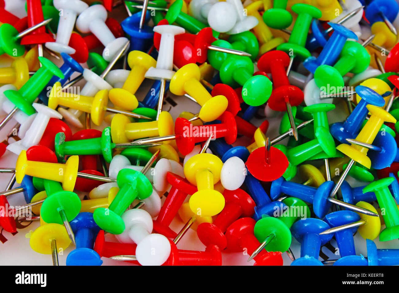Pin closeup texture pattern background. Colorful pins Stock Photo - Alamy