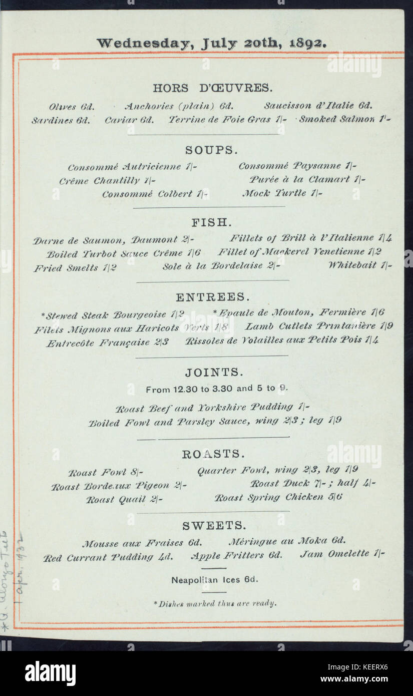 DAILY MENU (held by) GATTI'S ADELPHI RESTAURANT (at) THE ADELPHI ...
