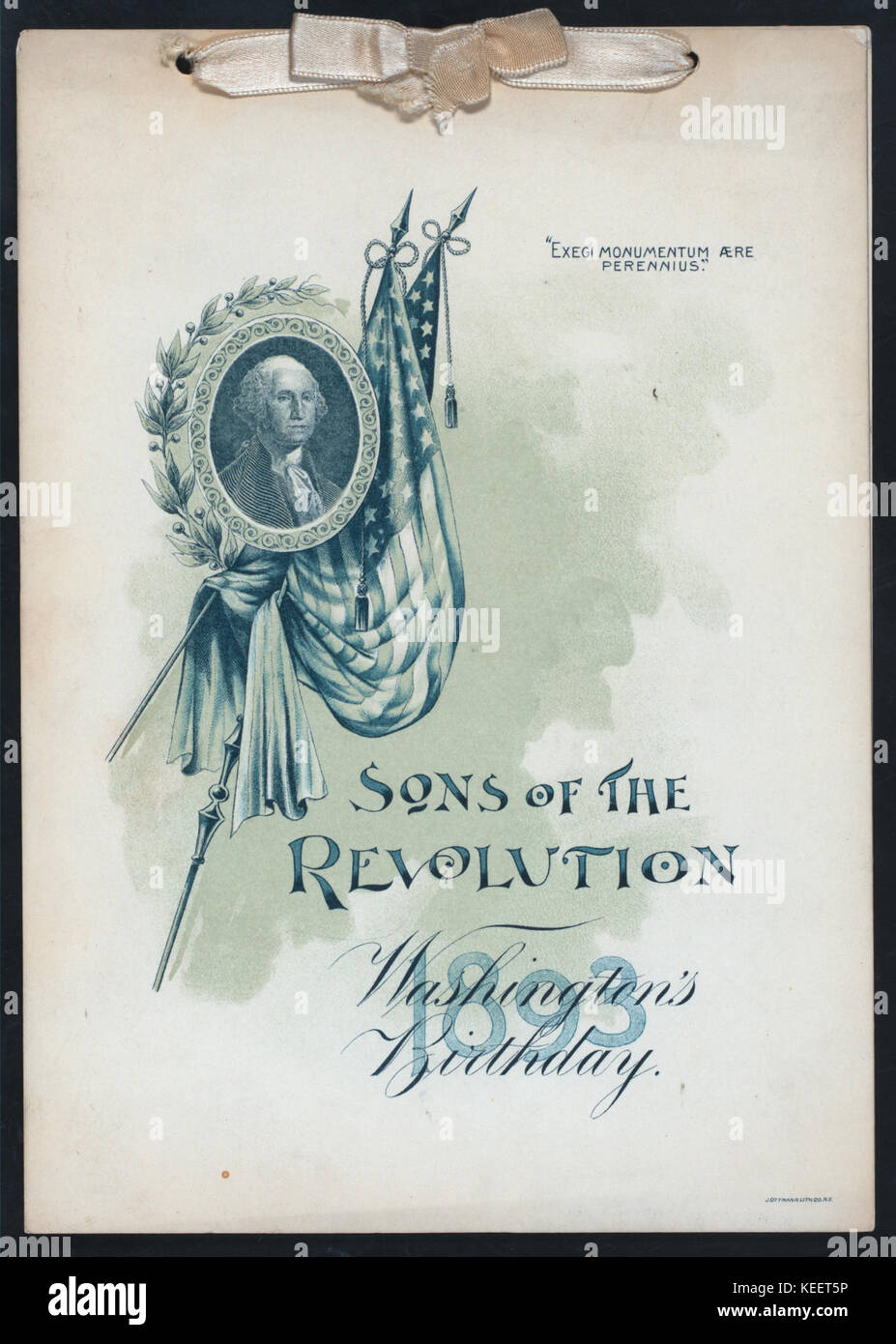 WASHINGTON'S BIRTHDAY (held by) SONS OF THE REVOLUTION (at) DELMONICO'S ...