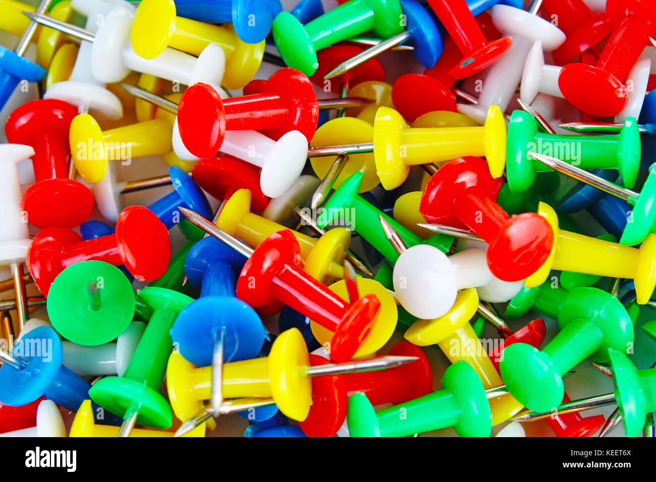 Pin closeup texture pattern background. Colorful pins Stock Photo - Alamy