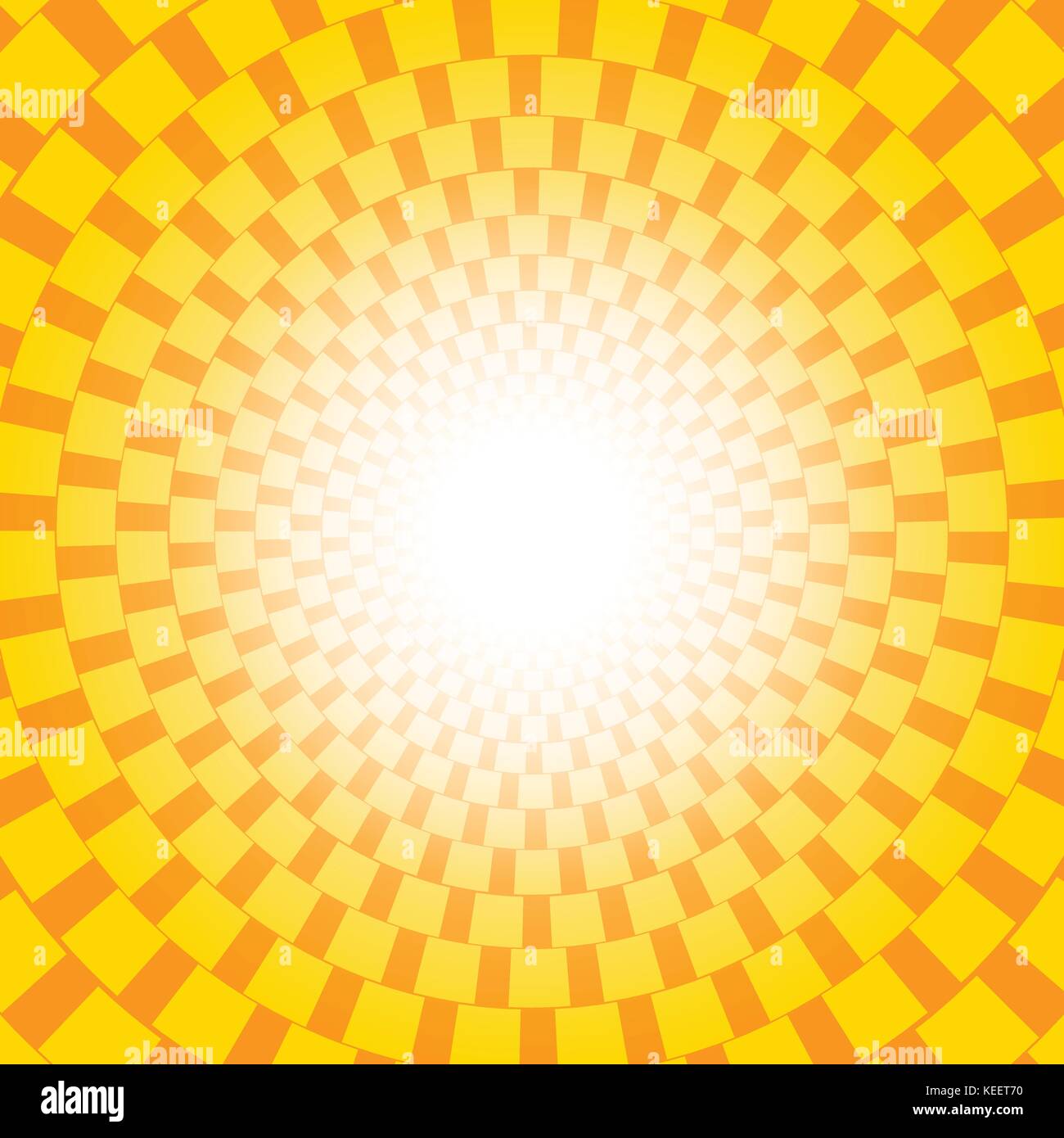 Orange checkered pattern with sun burst vector design for abstract ...
