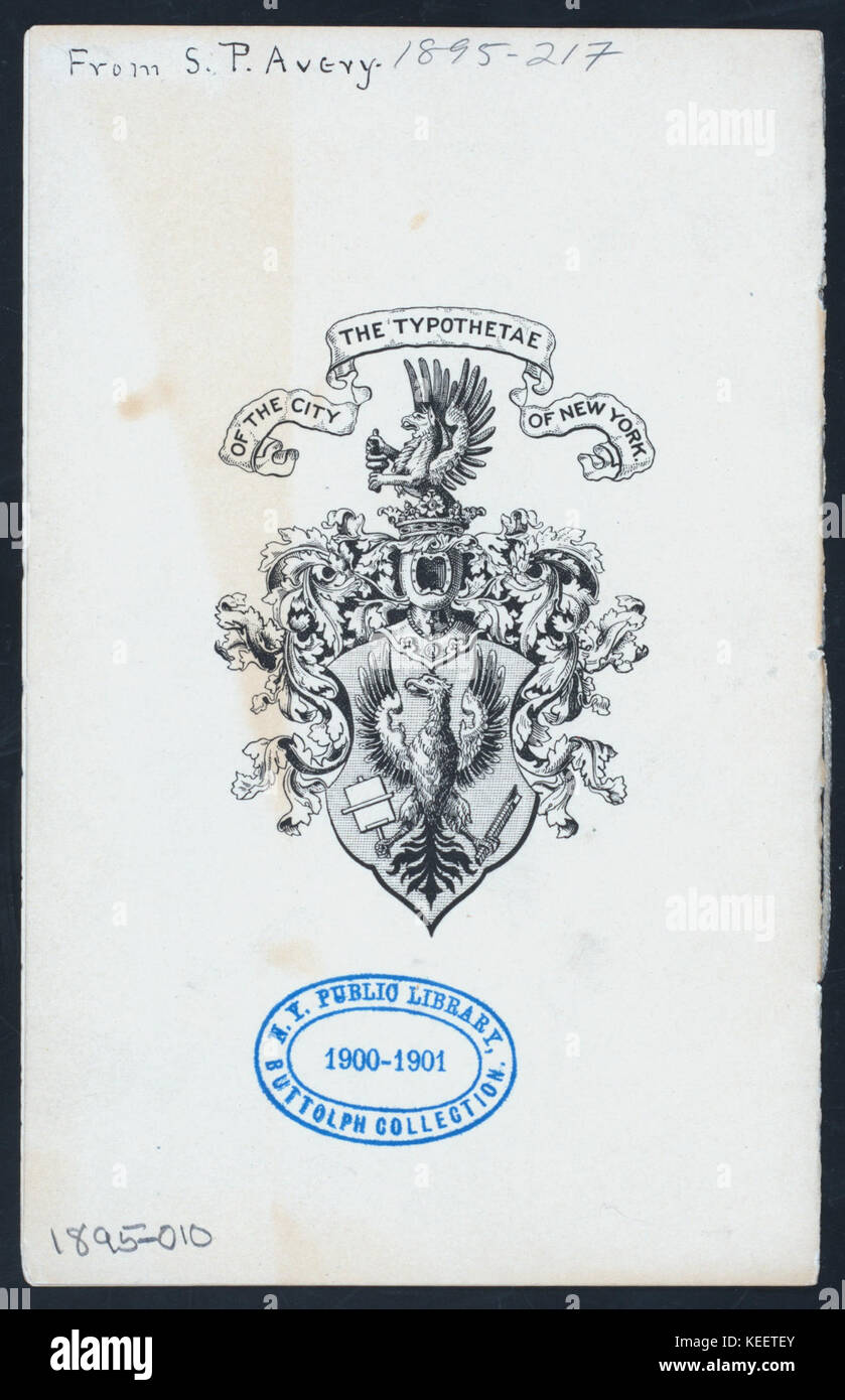 ANNUAL DINNER IN HONOR OF BENJAMIN FRANKLIN (held by) THE TYPOTHETAE OF ...