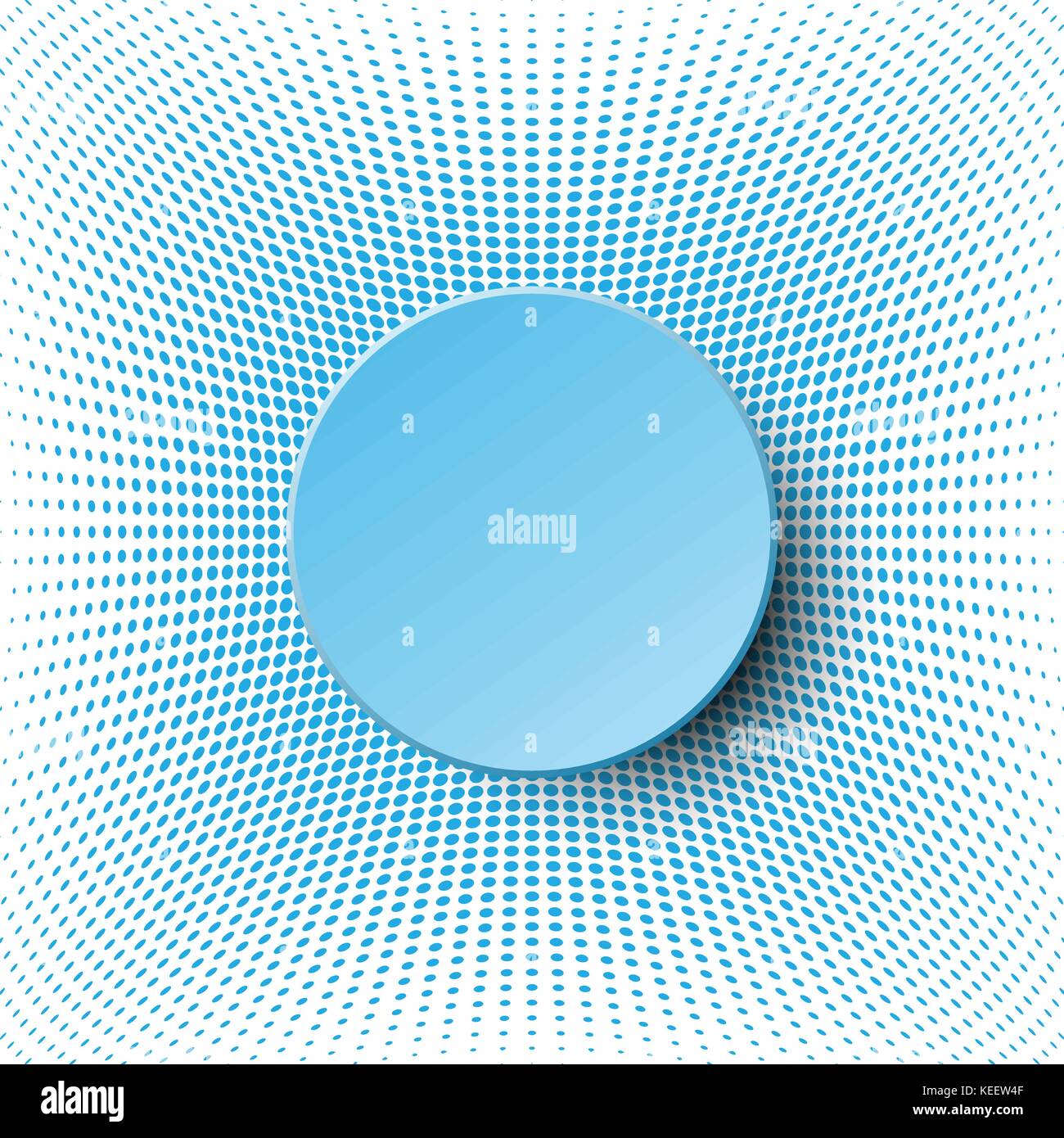 3d blue circle paper vector design on halftone dots pattern for ...