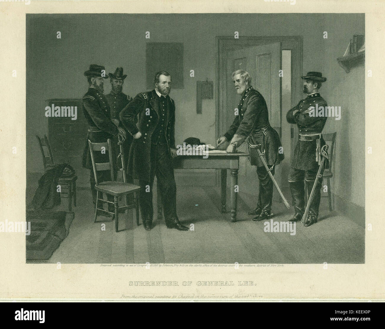 Surrender of general lee illustration hi-res stock photography and ...
