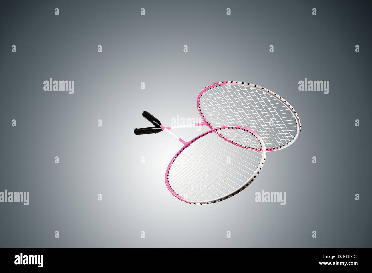 Color photo of two rackets for badminton Stock Photo - Alamy