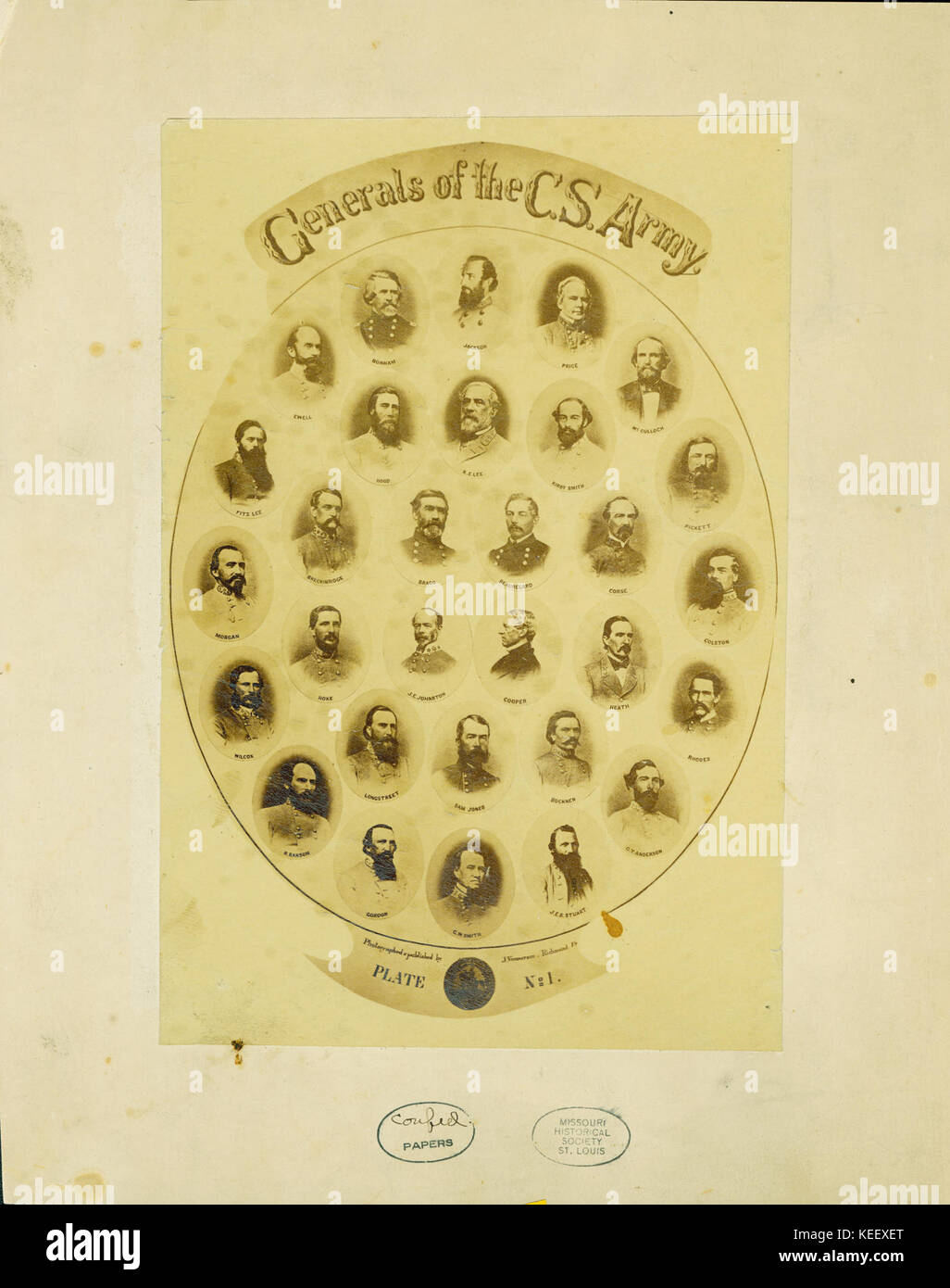 This collection depicts the notable generals of the Confederate Army ...