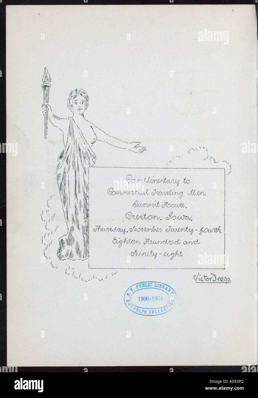 THANKSGIVING DAY DINNER (held by) SUMMIT HOUSE (at) CRESTON, IOWA ...