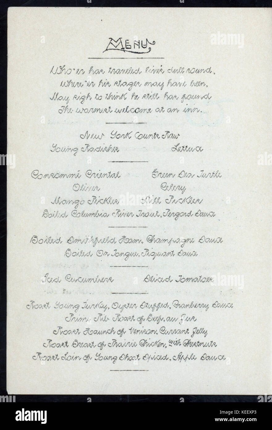 THANKSGIVING DAY DINNER (held by) SUMMIT HOUSE (at) CRESTON, IOWA ...