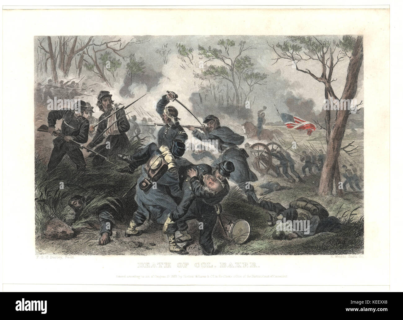 Death of Col. Baker Stock Photo - Alamy