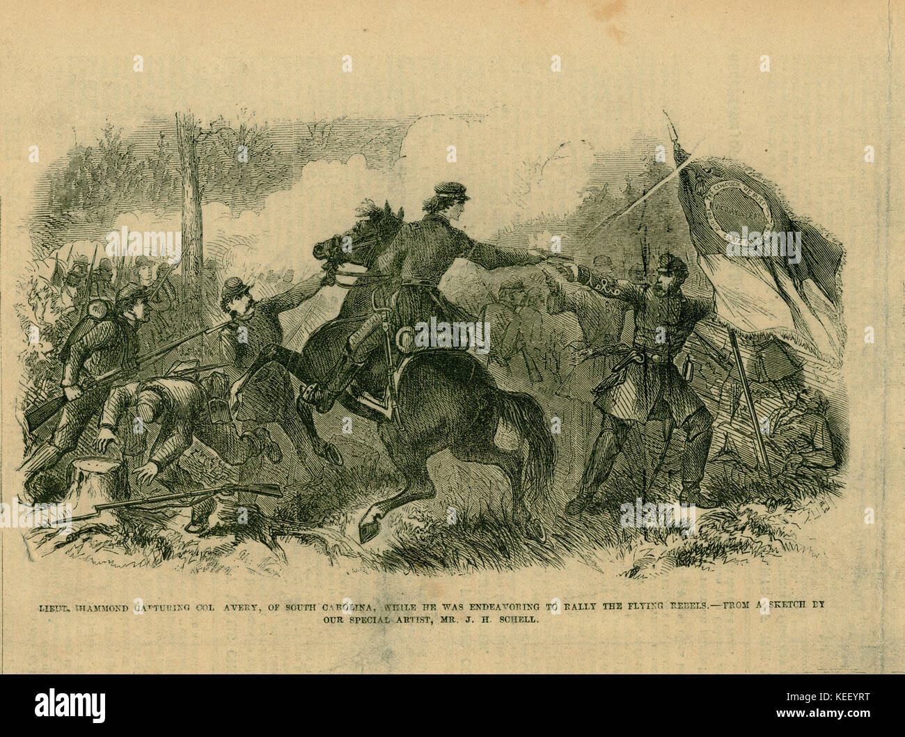 Lieut Hammond Capturing Col. Avery, of South Carolina, While He was ...