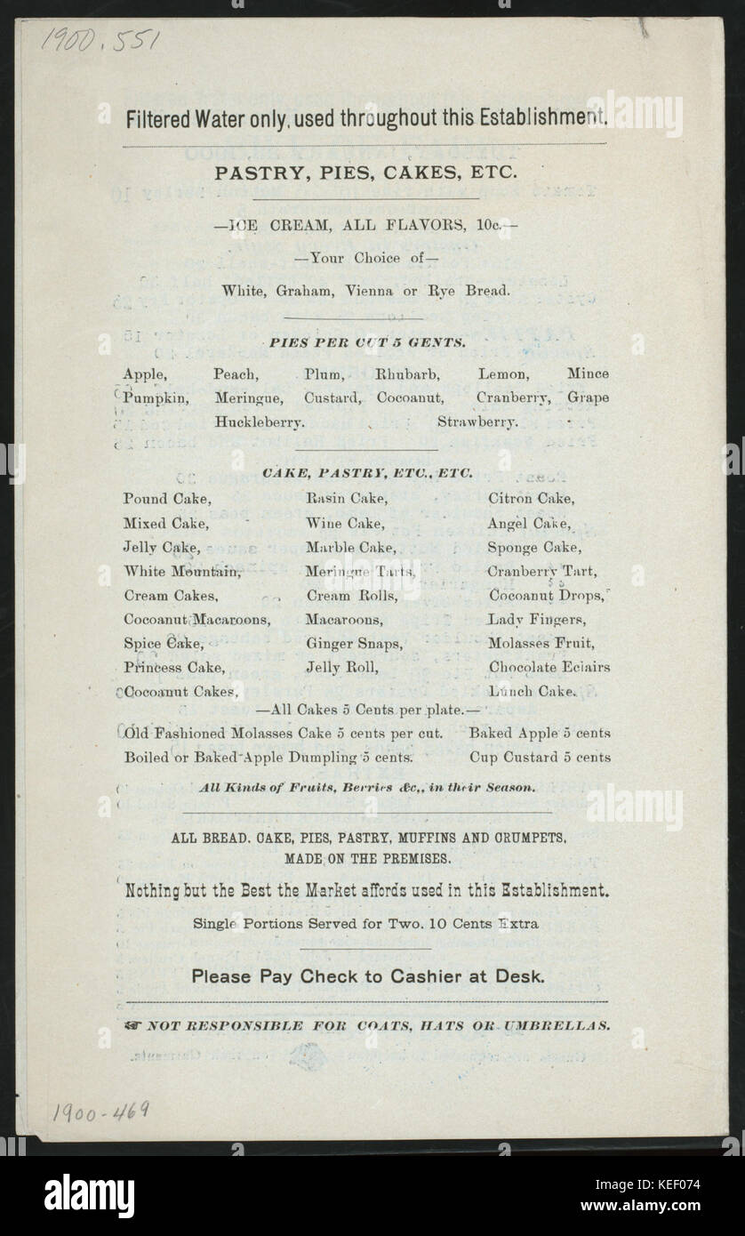 This image likely shows an advertisement or menu from Edward F. Lang's ...