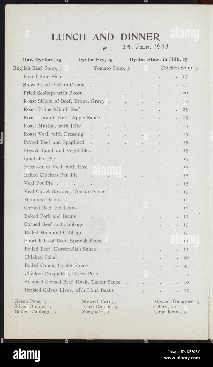 DAILY MENU (held by) RIGGS' DINING ROOMS (at) 120 UNIVERSITY PLACE, NEW ...