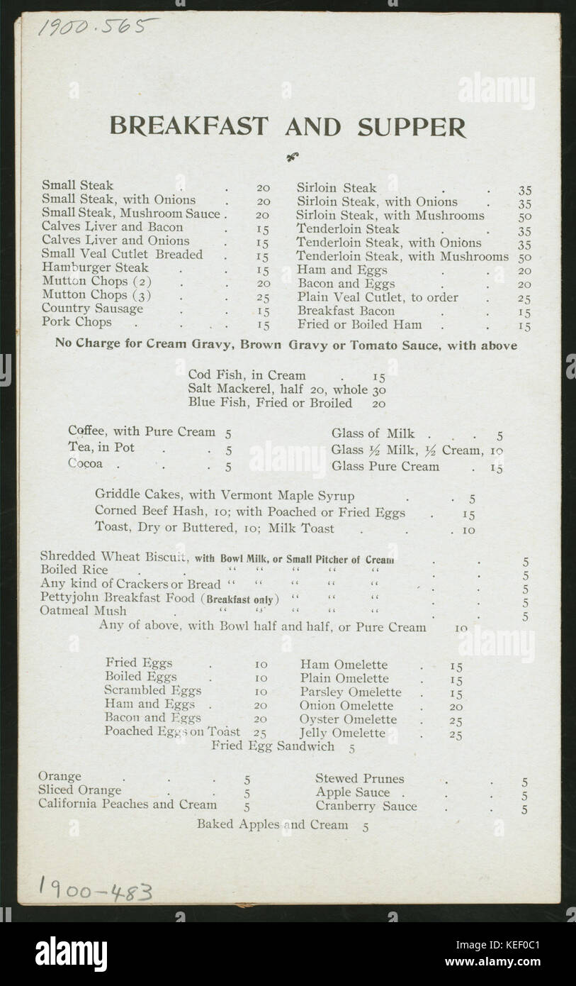 DAILY MENU (held by) RIGGS' DINING ROOMS (at) 120 UNIVERSITY PLACE, NEW ...