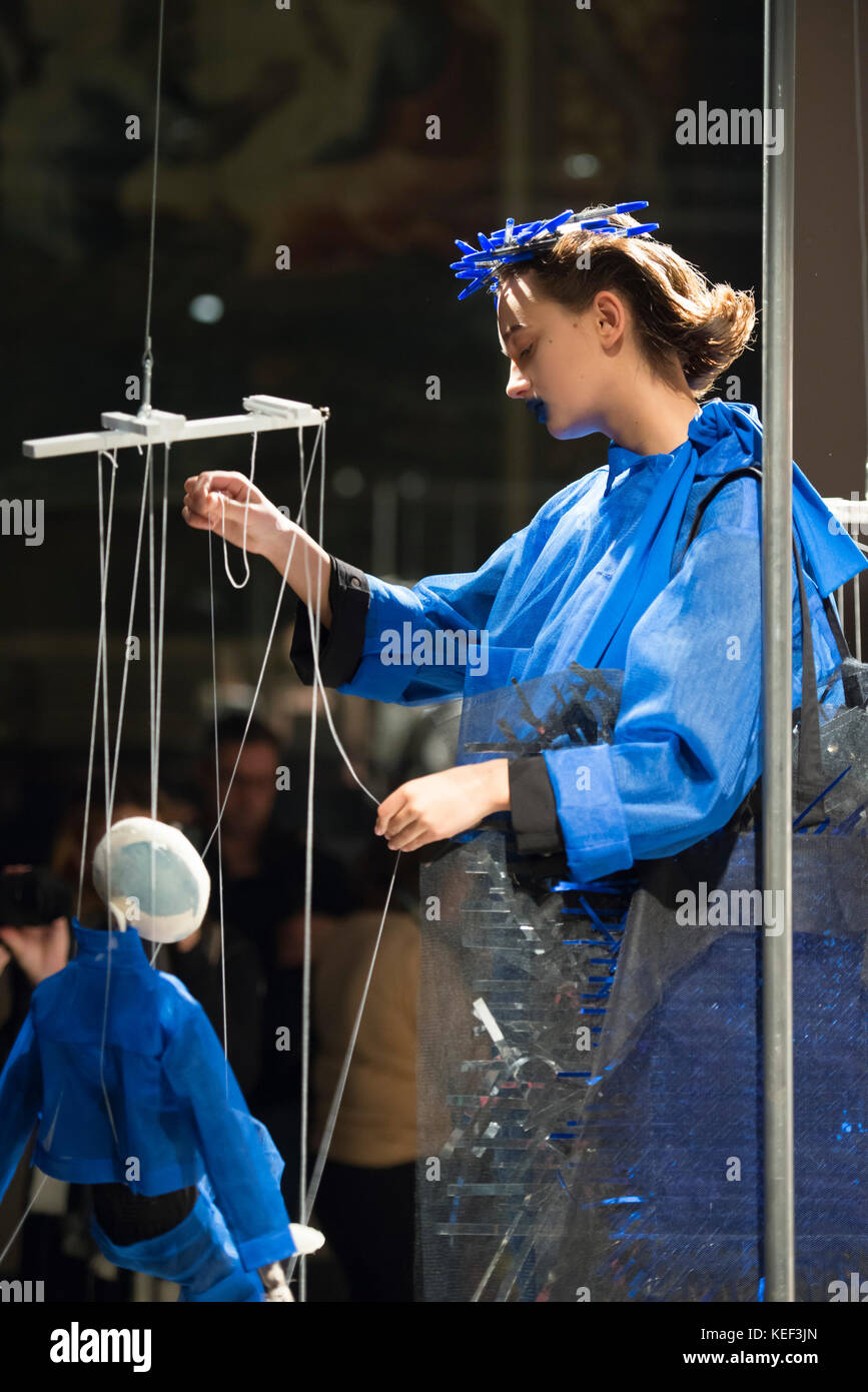 Models and puppets wear collection highlights by designer phoebe ...