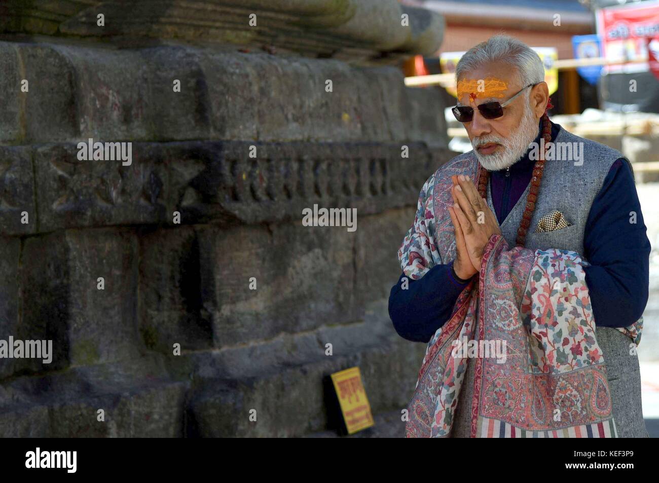 Kedarnath, India. 20th Oct, 2017. Indian Prime Minister Narendra Modi ...