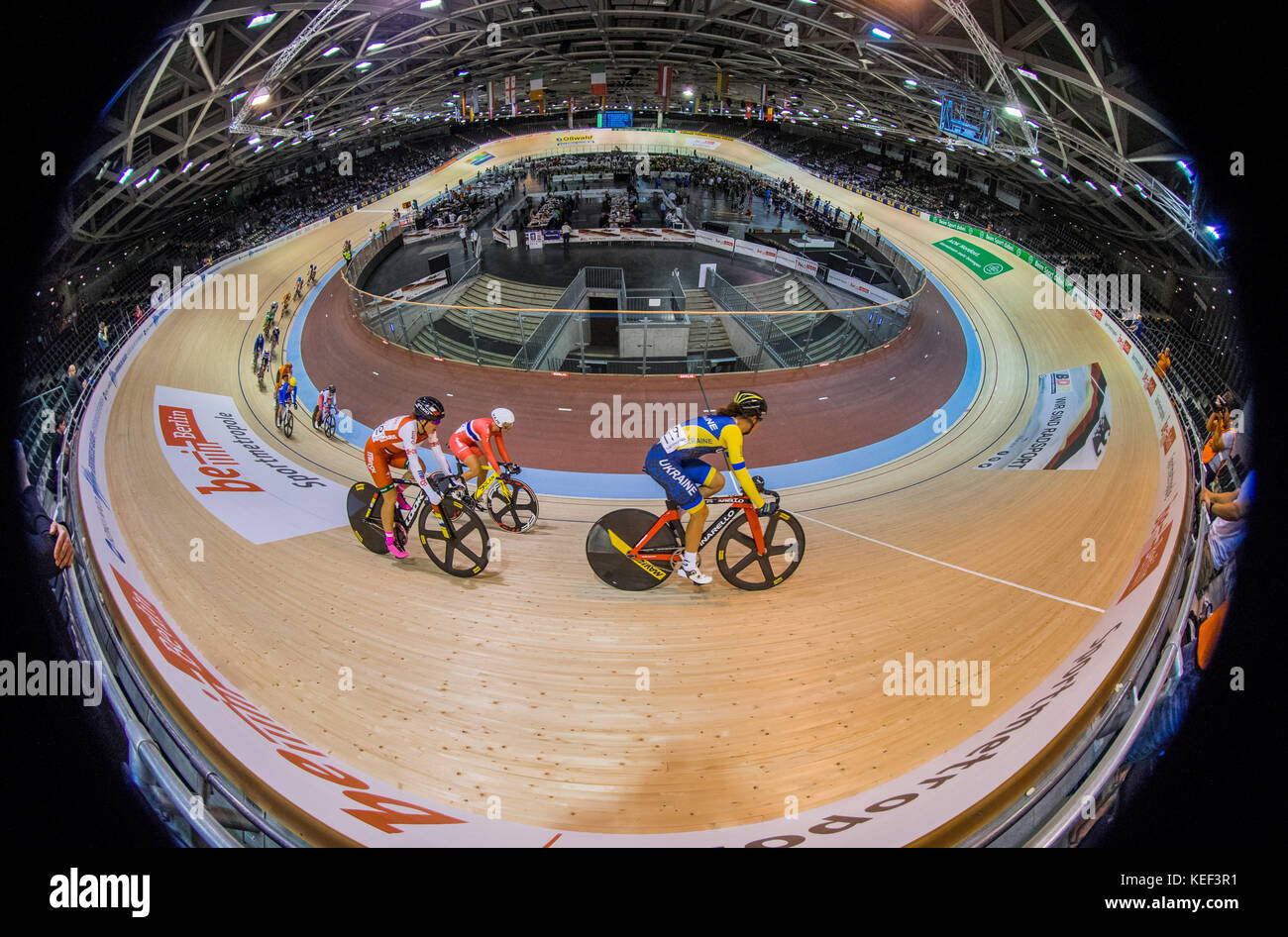 The women's 24 km point race at the Track European Championships 2017 ...