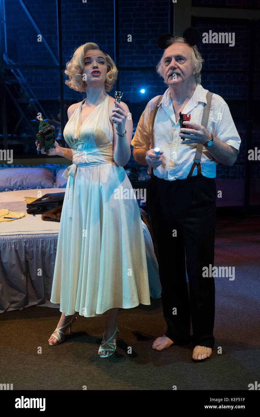 London, UK. 20th Oct, 2017. Simon Rouse as Einstein and Alice Bailey ...