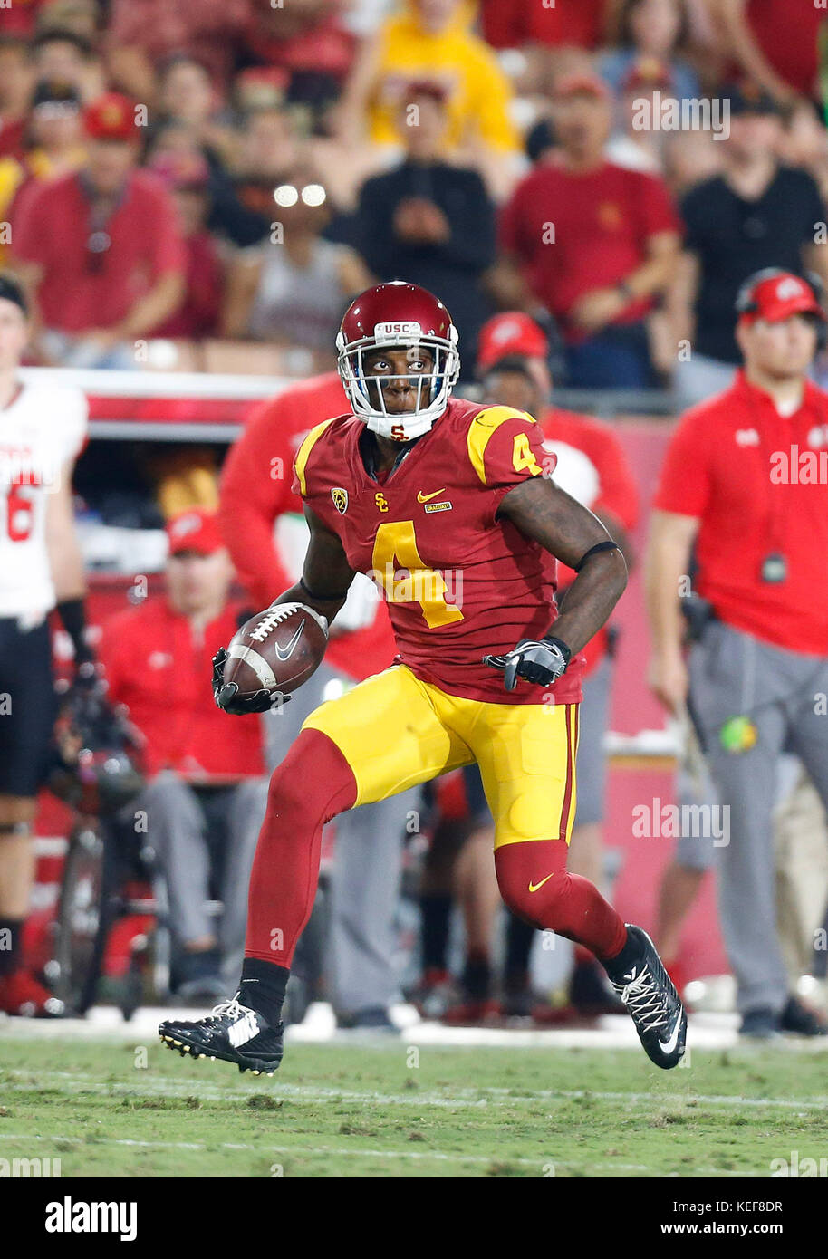 October 14, 2017 USC Trojans wide receiver Steven Mitchell Jr. #4 ...